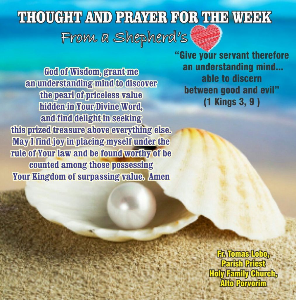 Thought & prayer of the week – 30-07-2017 – Holy Family Church